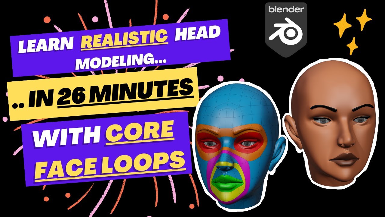 26 Minutes to a New Skill: Realistic Blender Head Modeling with Core Face Loops!