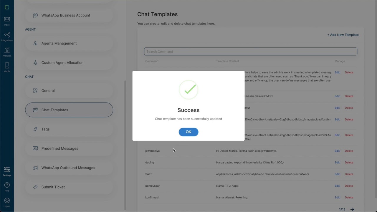 Qiscus Multichannel Platform 101 - Managing Chat Templates and Tags