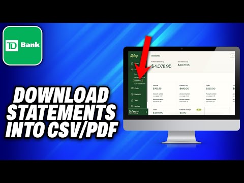 How To Download Td Bank Statements Into Csv or pdf (2025) - Easy Fix