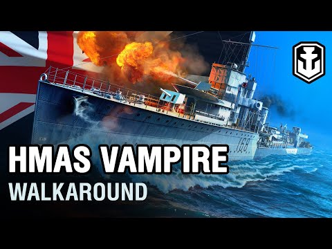 WoWS – HMAS Vampire. Walkaround – The Armored Patrol