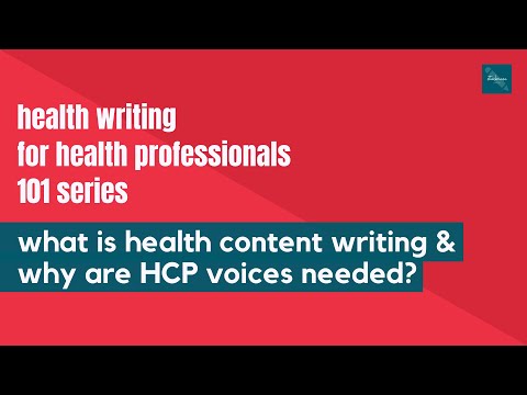The Definition of Health Content Writing | Health Writing for Health Professionals 101