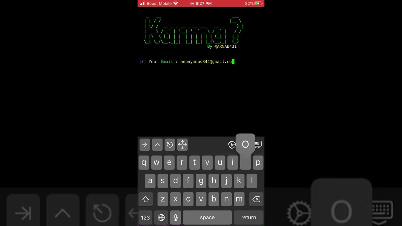 Ish shell gmail bomber