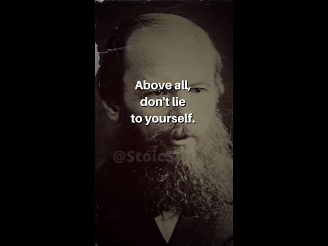 ABOVE ALL DON'T LIE TO YOURSELF #dostoevsky #shorts