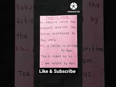 What is passive voice? definition of passive voice||#shorts #grammar #passive #youtubeshorts