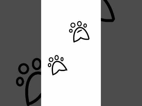 Paw prints #drawing #shorts #printing #video