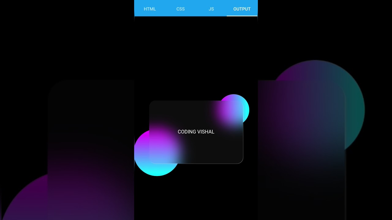 Glassmorphism UI using HTML | CSS