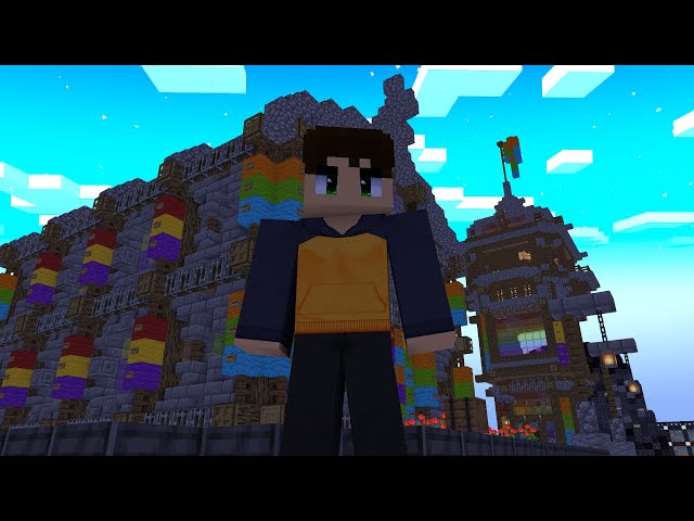 The Rainbow Town Minecraft Map