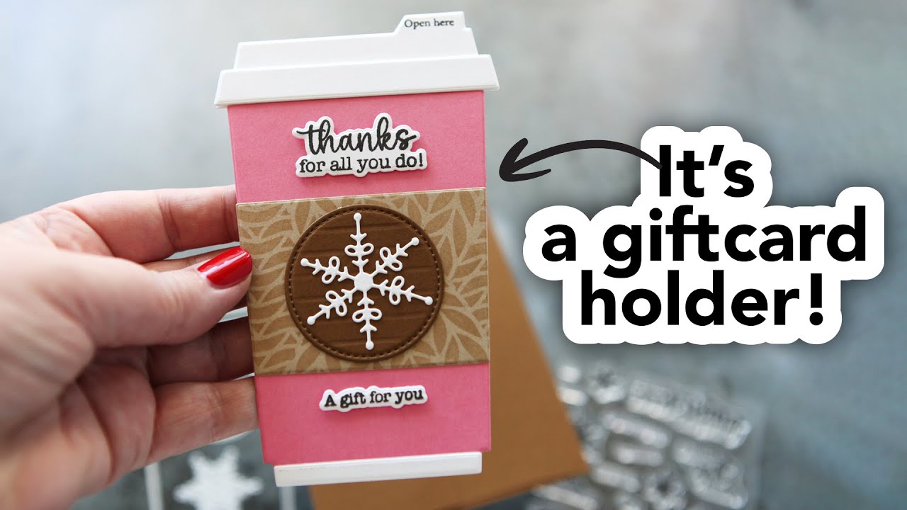 Make a darling coffee cup that hides a gift card!