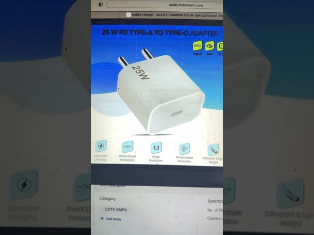 Mobile Accessories - SCOMP Mobile Charger 15W DOC Single USB WITH V8 ...