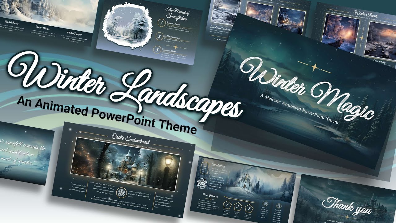 Winter Elegance PowerPoint Template: Create Stunning Seasonal Presentations