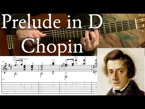 PRELUDE Op. 28 No. 7 - Chopin - Full Tutorial with TAB - Fingerstyle Guitar