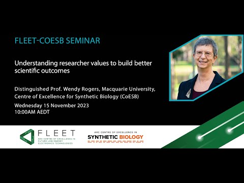 FLEET seminar. Understanding researcher values to build better scientific outcomes
