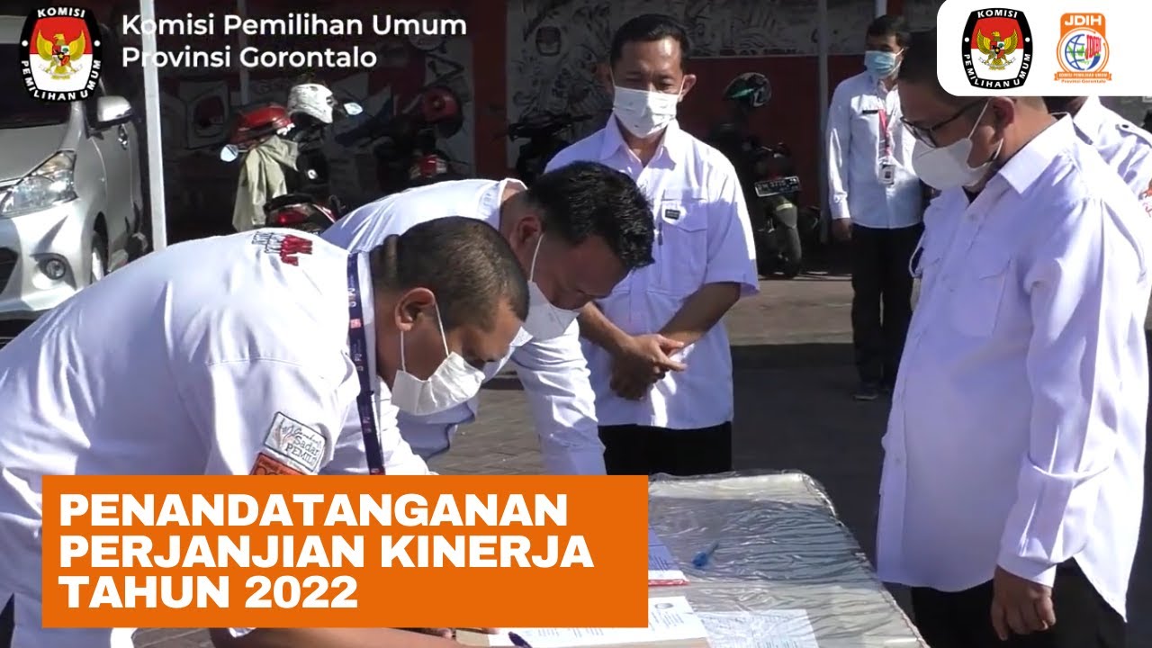 Penandatanganan Perjanjian Kinerja KPU Provinsi Gorontalo Tahun 2022