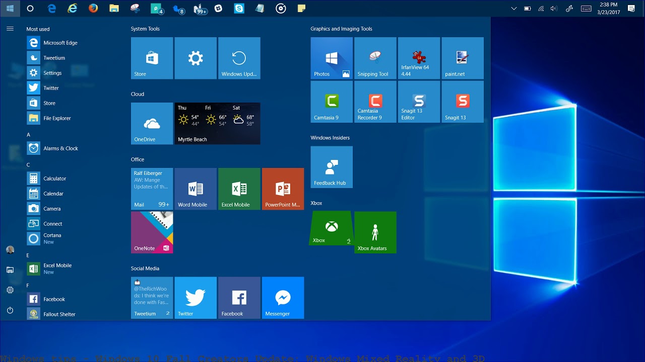 Windows 10 Fall Creators Update: Windows Mixed Reality and 3D