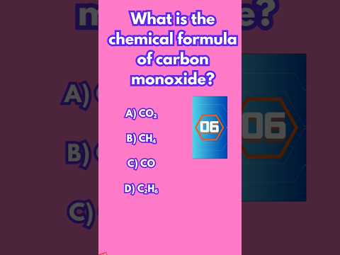 What is the chemical formula of carbon monoxide? #sciencequizwithanswers #quiz #shorts #ytshots