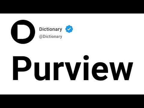 Purview Meaning In English