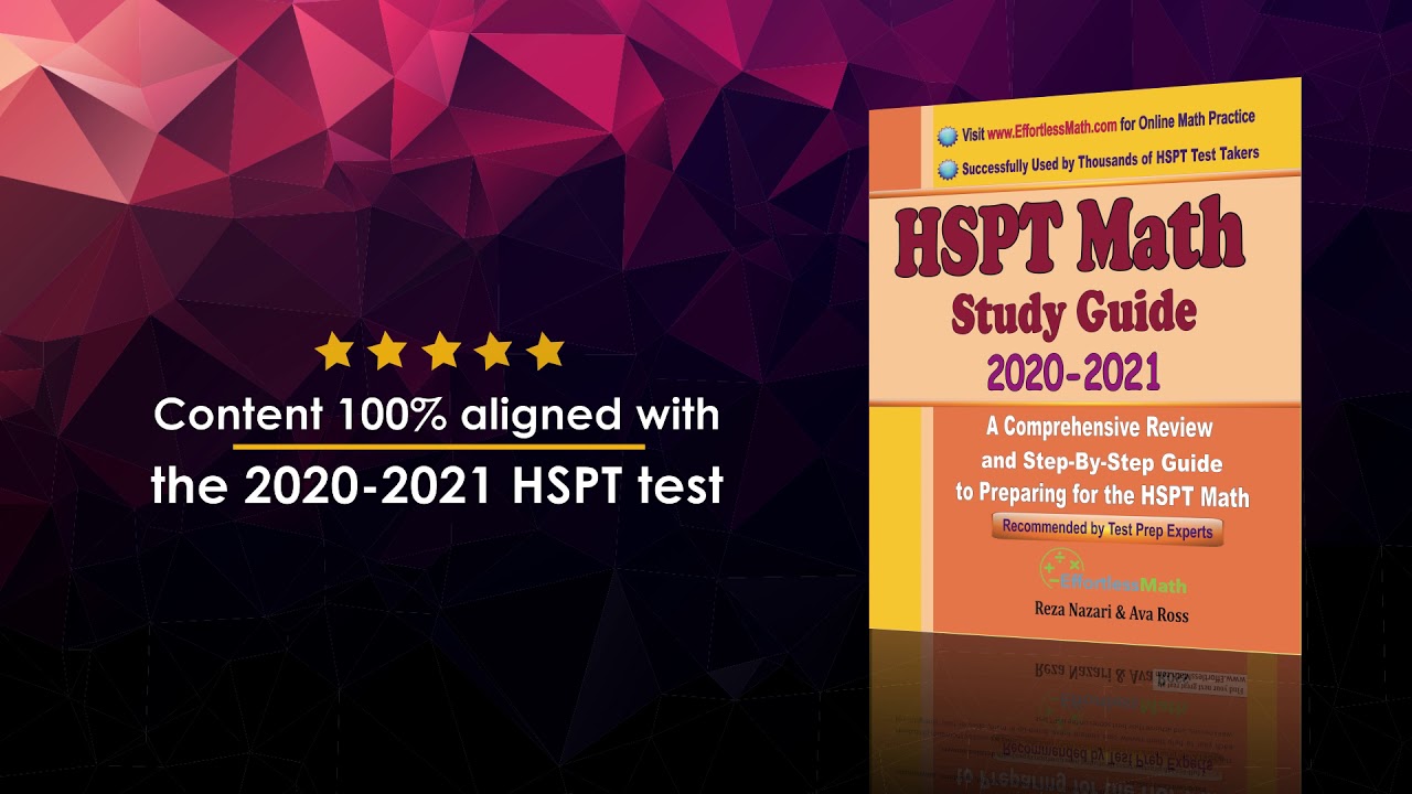 Book Trailer: HSPT Math Study Guide 2020 - 2021: A Comprehensive Review and Step-By-Step Guide