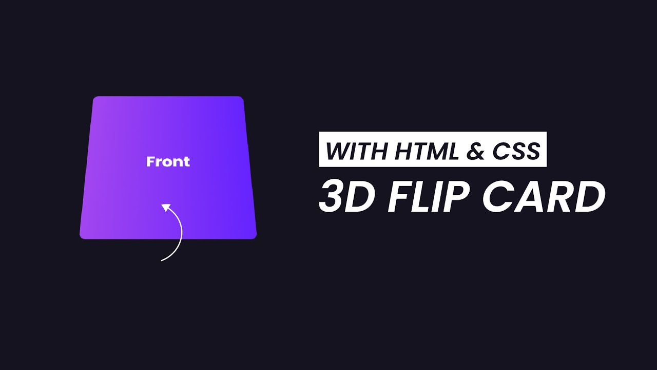 3D Flip Card With Only HTML And CSS