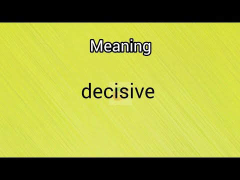 decisive meaning || Googul Dictionary #decisive
