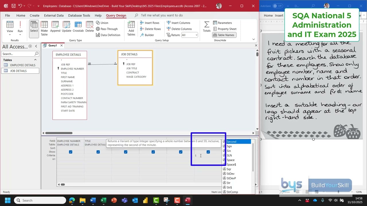 2025 N5 Admin & IT Exam | Task 1.b