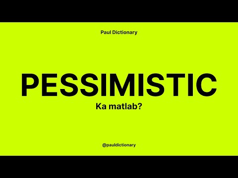 pessimistic Meaning in Hindi |Meaning of pessimistic | pessimistic ka matlab? | pessimistic क्या है?