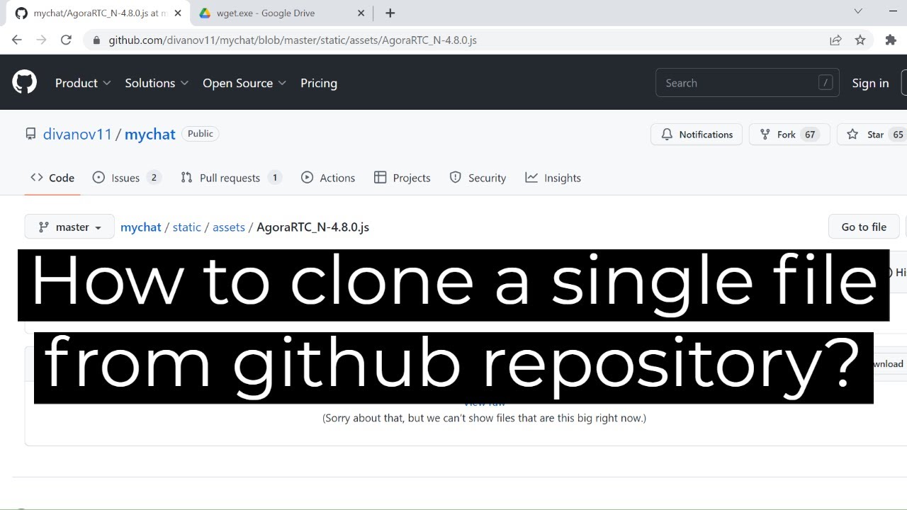 How to clone a single file from github repository | how to clone a file from github