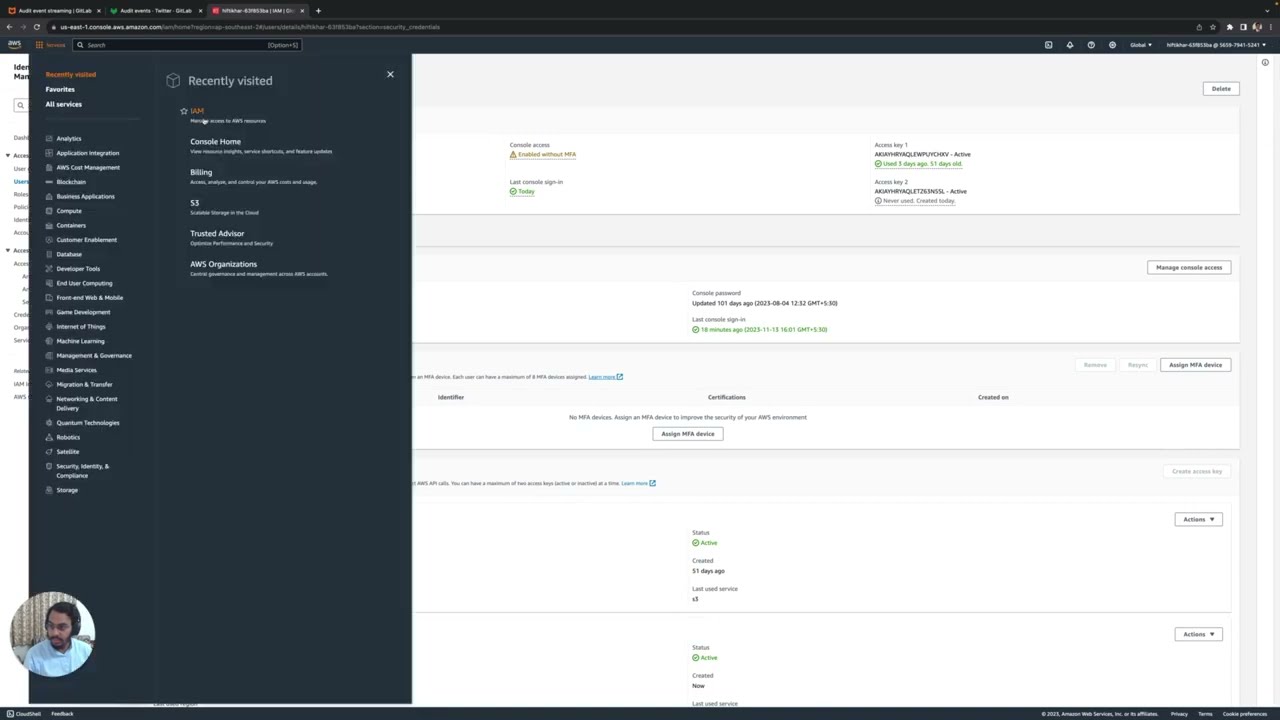 Demo: Streaming audit events from GitLab to AWS S3