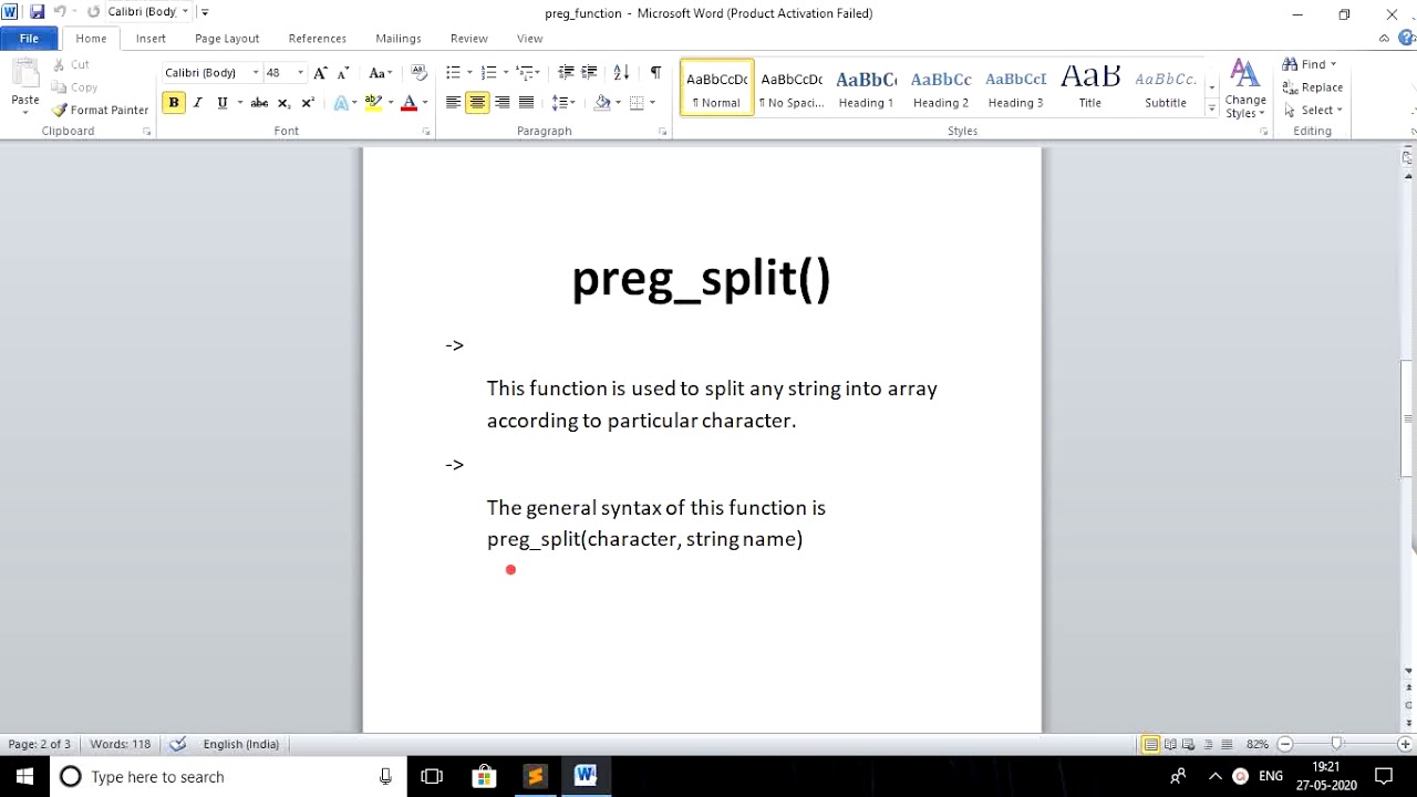 Preg_split() function in php| split function in php| php function| php programming|technical Shekhar