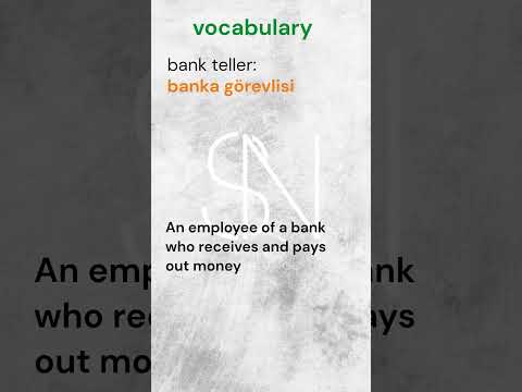 Bank teller #english #englishb1 #vocabulary #b2english
