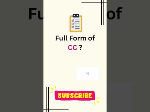 Full form of CC || CC ka full form || Closed Circuit