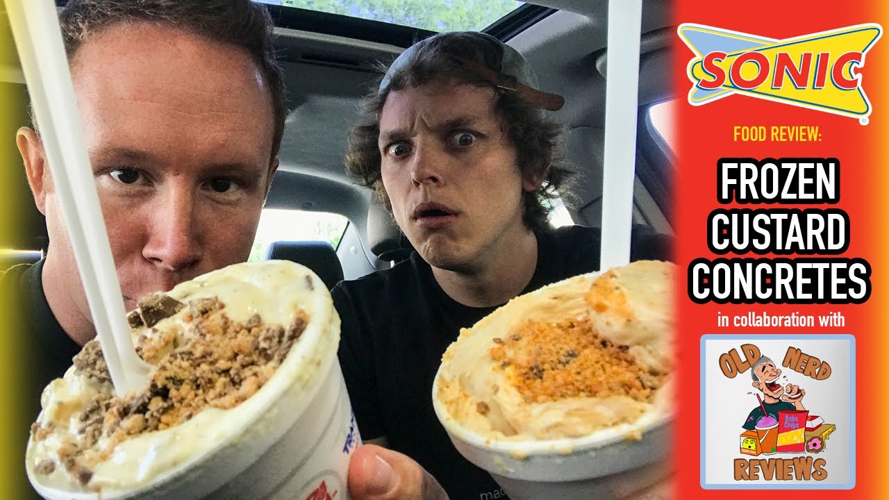 Sonic Drive-In's Custard Concretes Food Review | Collab Video with Old Nerd Reviews