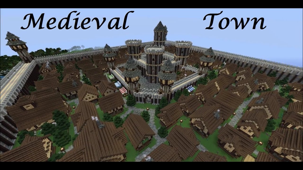 Minecraft Medieval Town Map