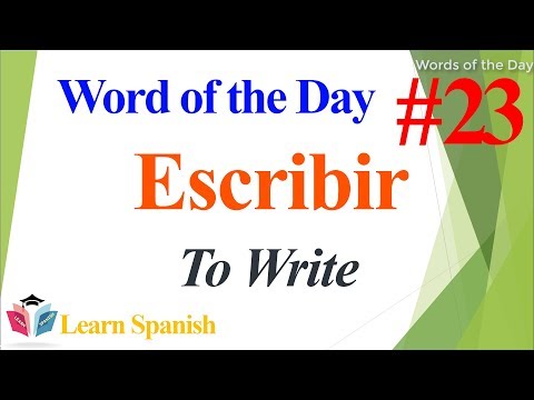 Spanish Word of the Day ★ How to say to write in Spanish ★ Spanish Words