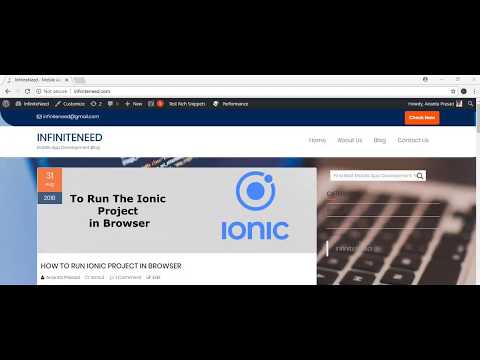How to run ionic project in browser