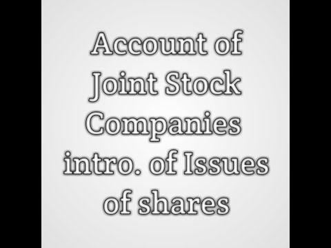 Accounts of Joint Stock Company-Introduction Urdu/Hindi