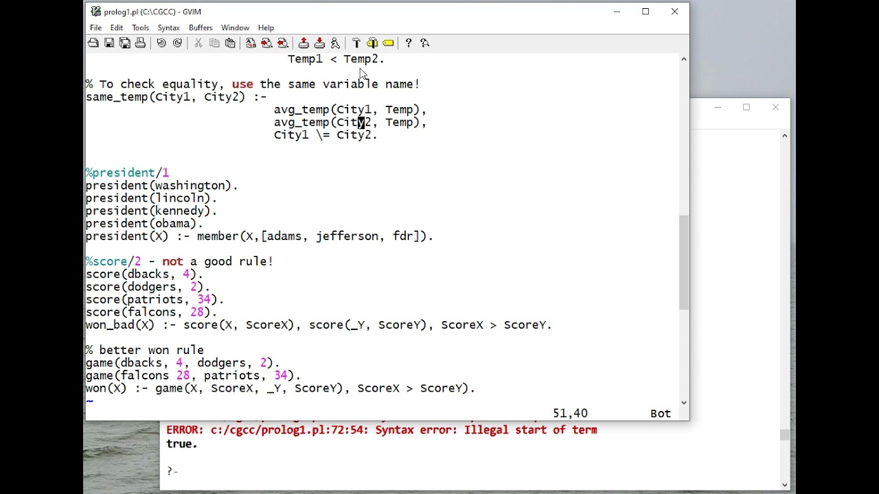 Introduction to Prolog - Writing Rules