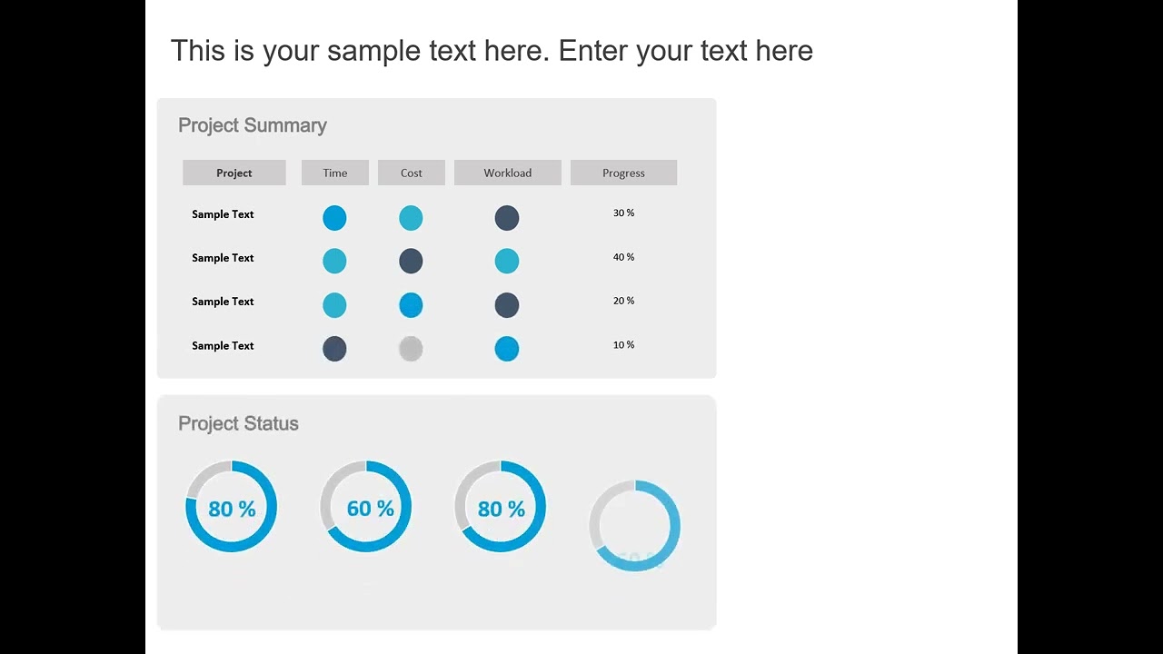 Animated Project Dashboard 5 PowerPoint Template | SlideUpLift