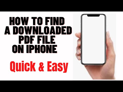 how to find a downloaded pdf file on iphone