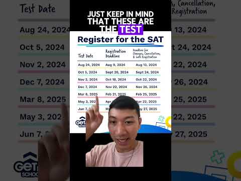 Upcoming SAT Test Dates! Go register now! #students #college #shorts