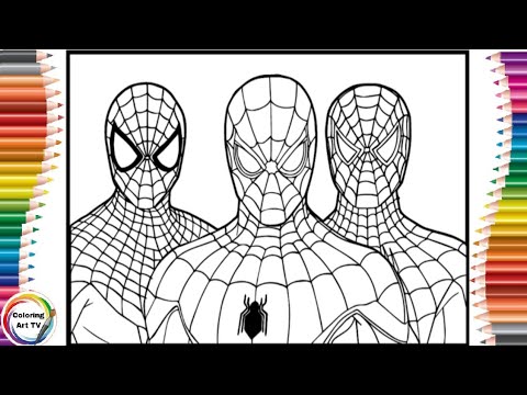 Spider-Man Coloring Page_3 Versions Of Spiderman Coloring Jim Yosef_Eclipse