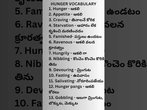 Revealing the Words We Use Everyday to Express Hunger! #shortsfeed #AanglaSamhita