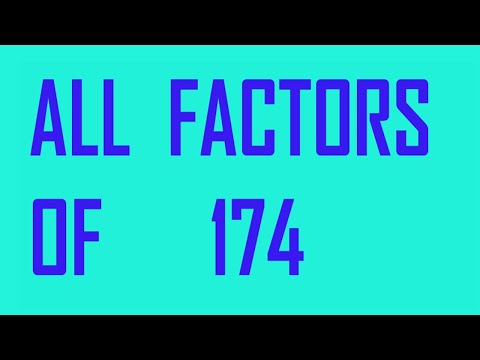 All the factors of 174 By prime factorization method