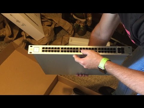 Ubiquity UniFi 48 Port Switch Unboxing US-48-500W
