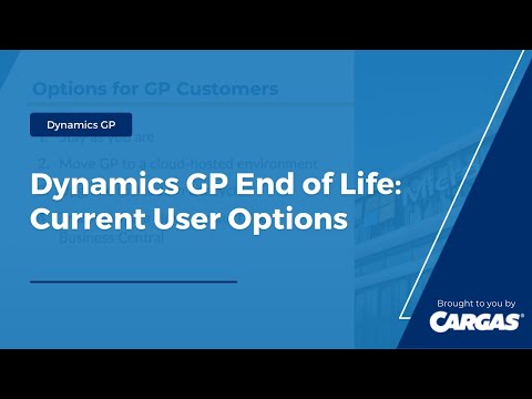 Dynamics GP End of Life: Current User Options