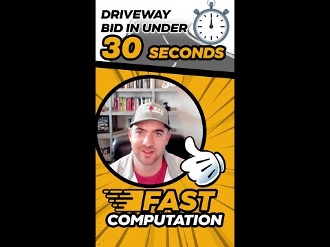 HOW to Bid a CONCRETE Driveway in under 30 Seconds! (profitable and fast)