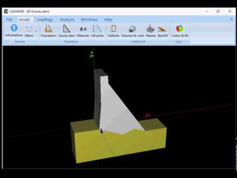 2 CADAM3D How to define a gravity dam profile