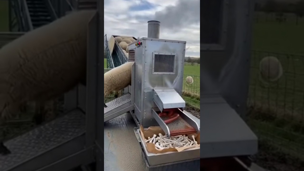 A sheep goes in, sausages come out