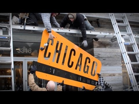 New Chicago Music Exchange Storefront & Sign - Time Lapse