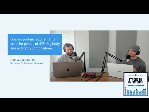 How do protein requirements scale for people of differing body size and body composition?