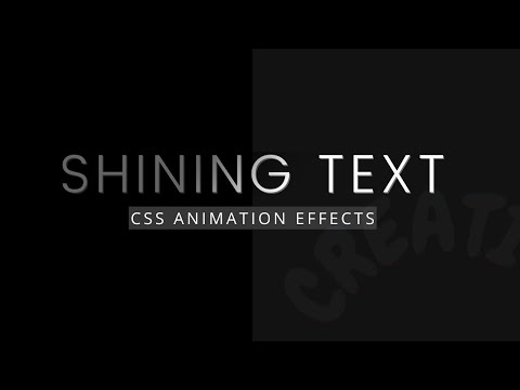 CSS Shining Text Animation Effects | Pure Html CSS Animation